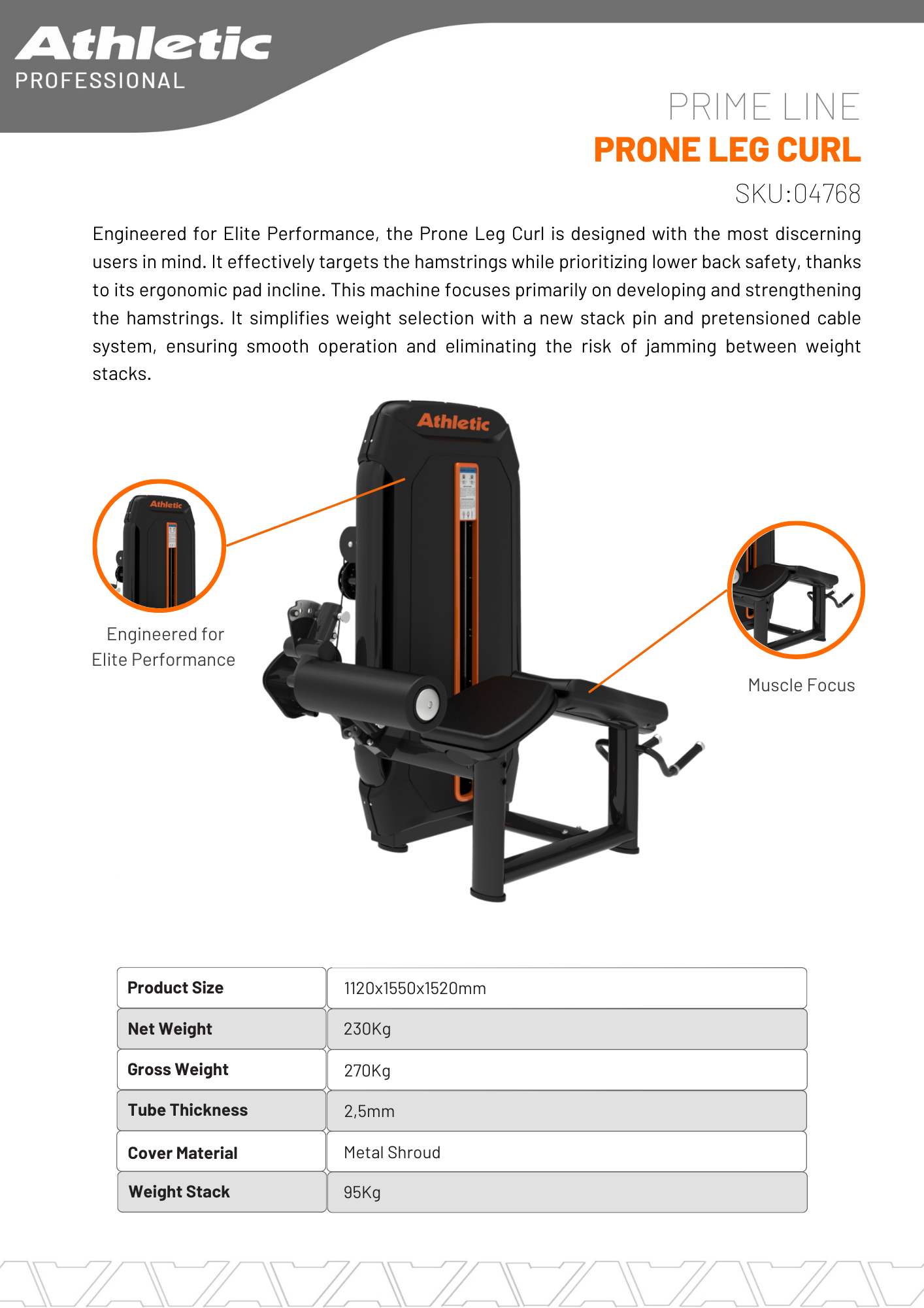 Athletic Vision Prime Prone Leg Curl – Stone Gym Solutions